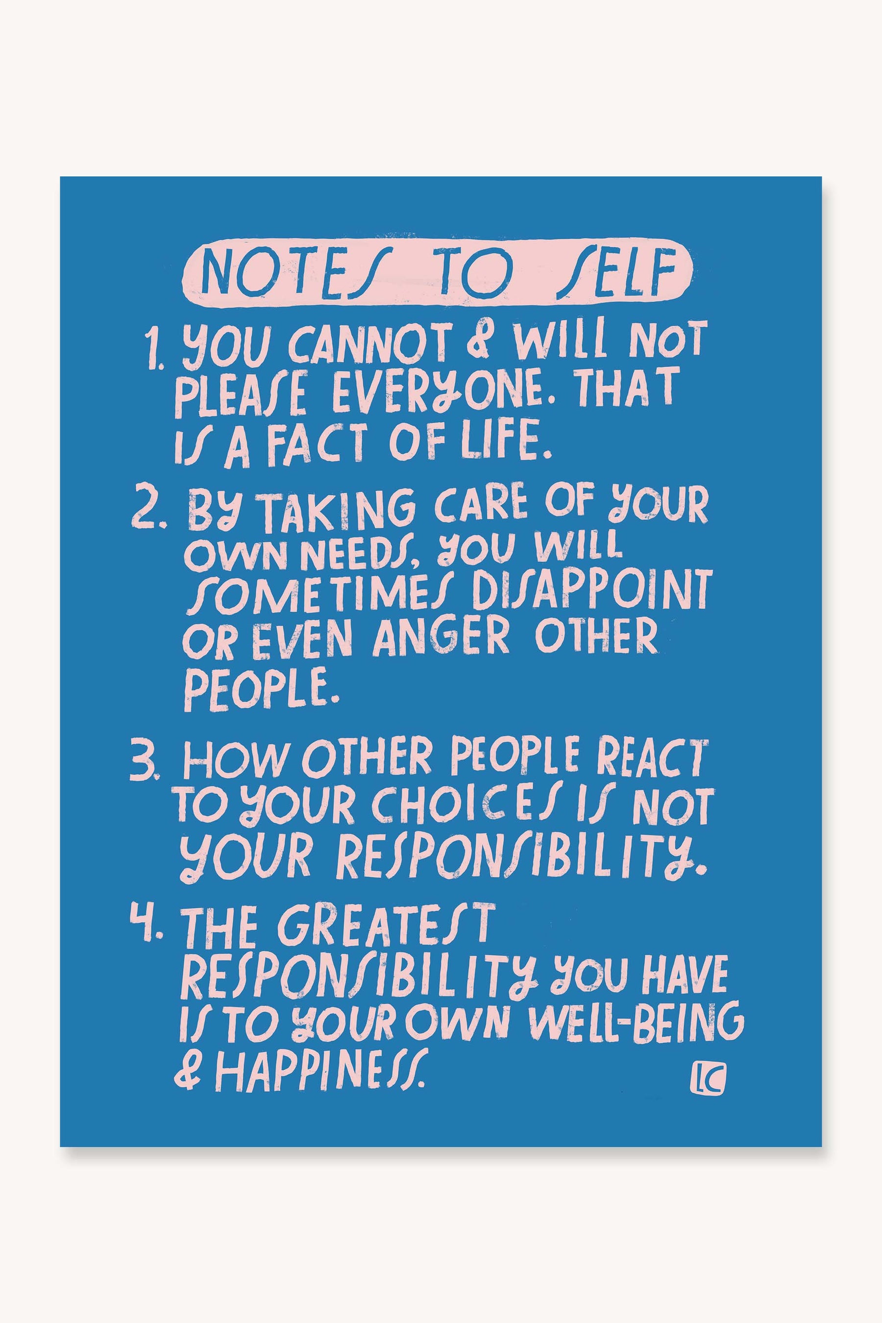 Notes to Self - Art Print – Lisa Congdon Art & Illustration