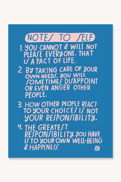 Notes to Self - Art Print – Lisa Congdon Art & Illustration