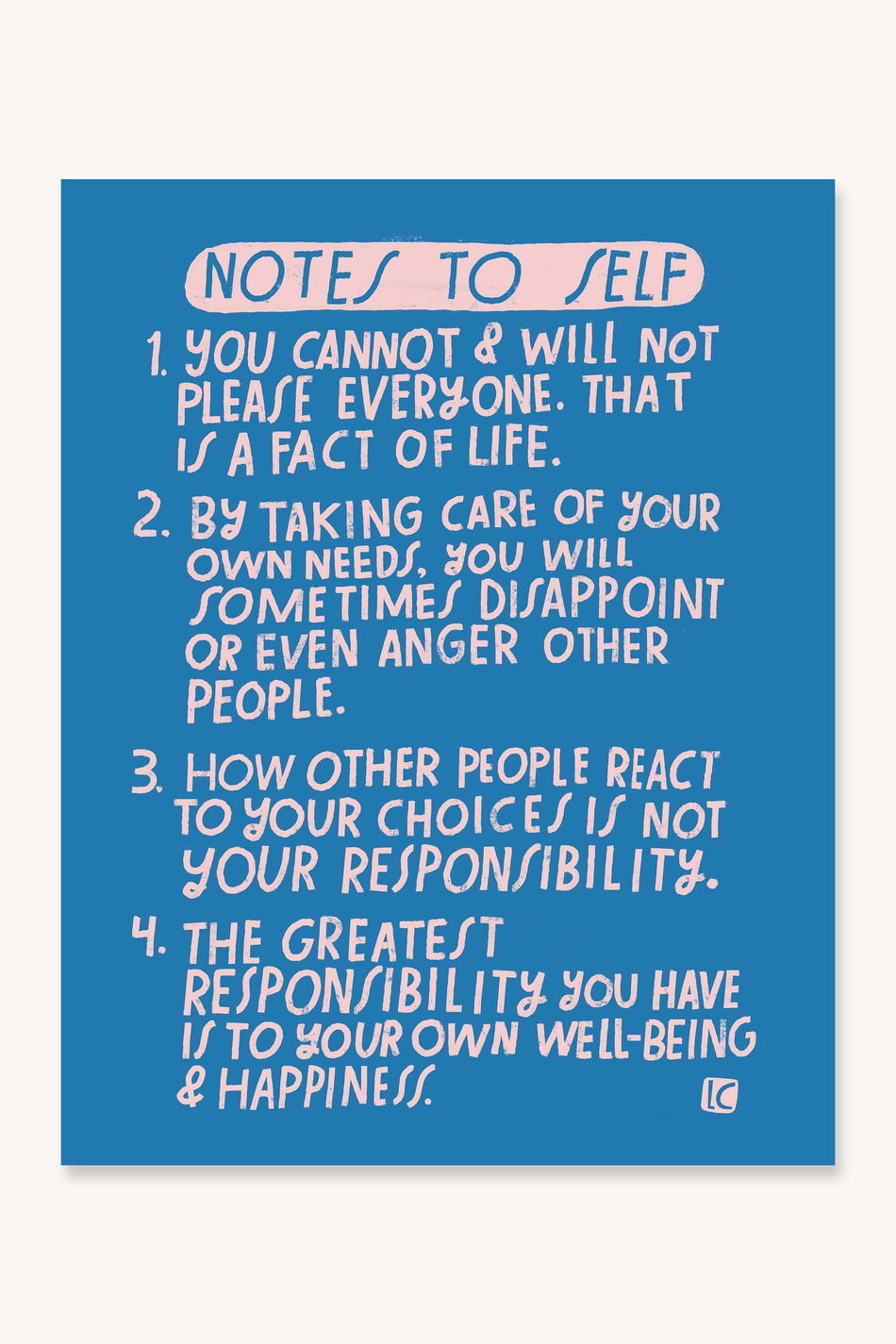Notes to Self - Art Print – Lisa Congdon Art & Illustration