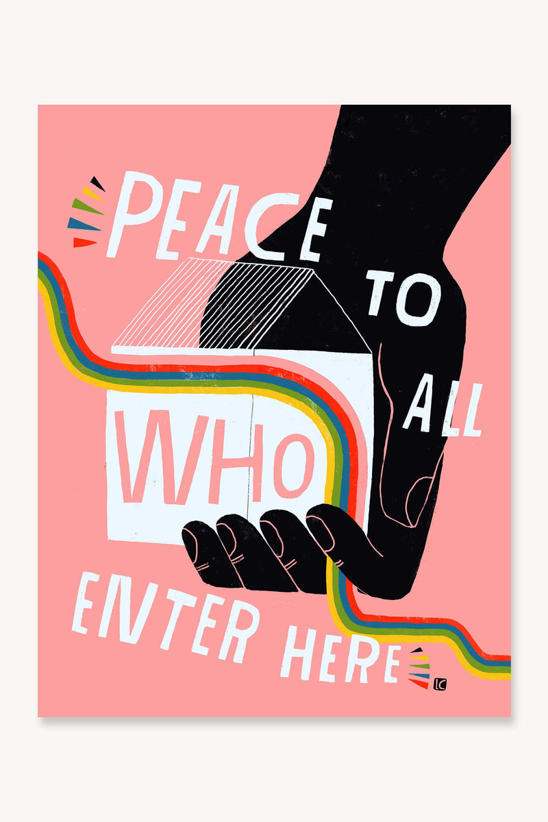 Peace To All Who Enter Here - Art Print – Lisa Congdon Art & Illustration