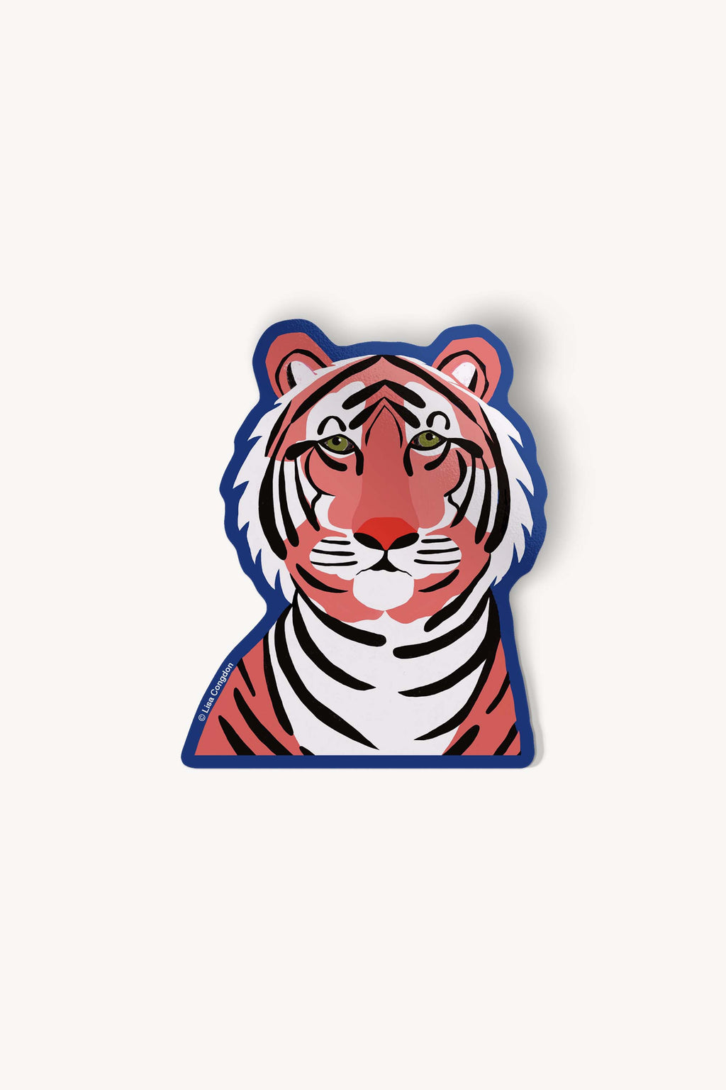 Pink Tiger Large Sticker – Lisa Congdon Art & Illustration