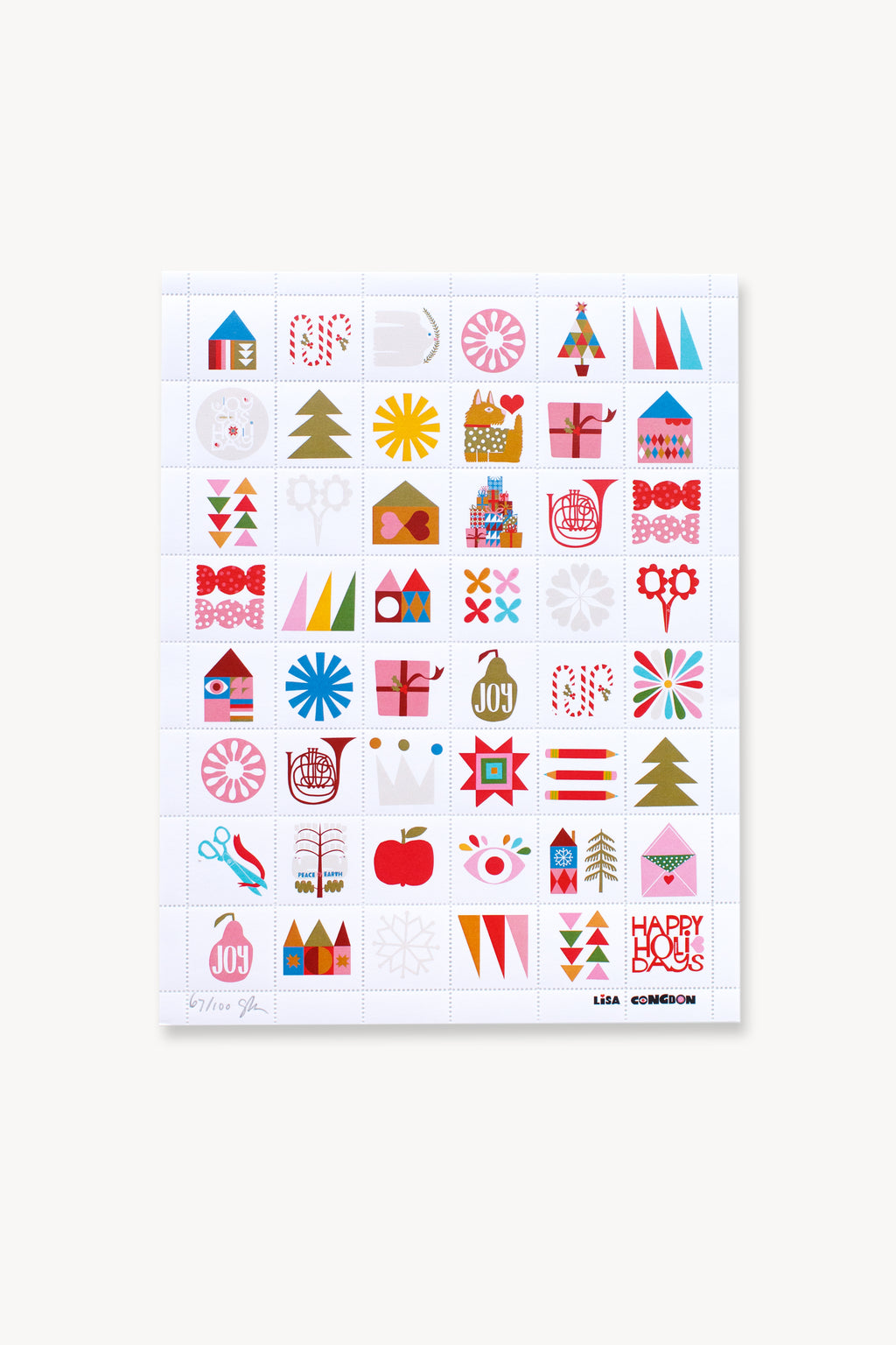 Poster Stamp series 10 - Holiday Icons – Lisa Congdon Art & Illustration