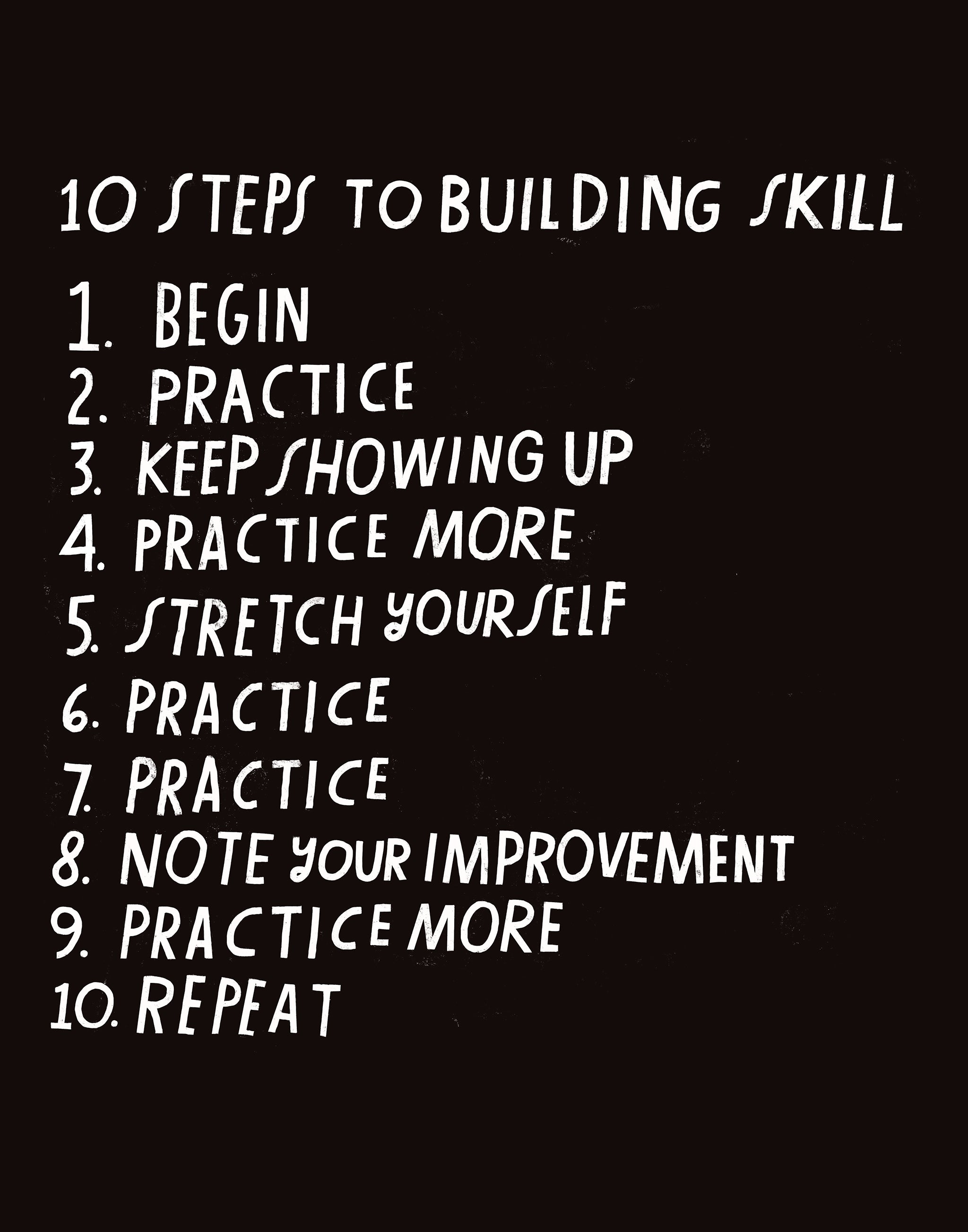 10 Steps to Building Skill - Art Print – Lisa Congdon